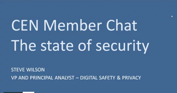 CEN Member Chat: The State of Security | Constellation Research Inc.