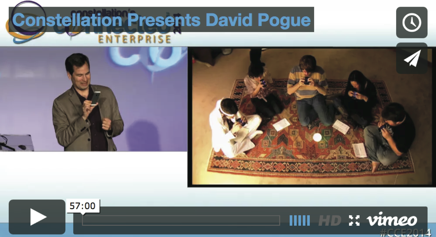 Constellation Presents David Pogue | Constellation Research Inc.