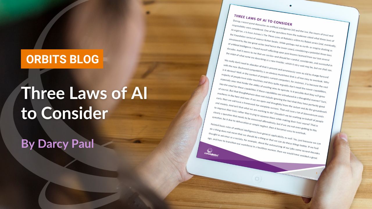 Three Laws of AI to Consider | Constellation Research