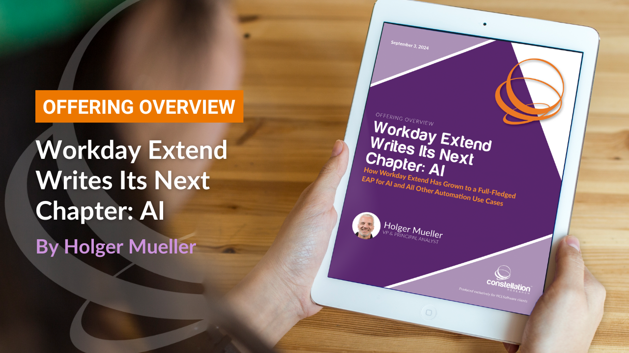 Workday Extend Writes Its Next Chapter: AI | Constellation Research