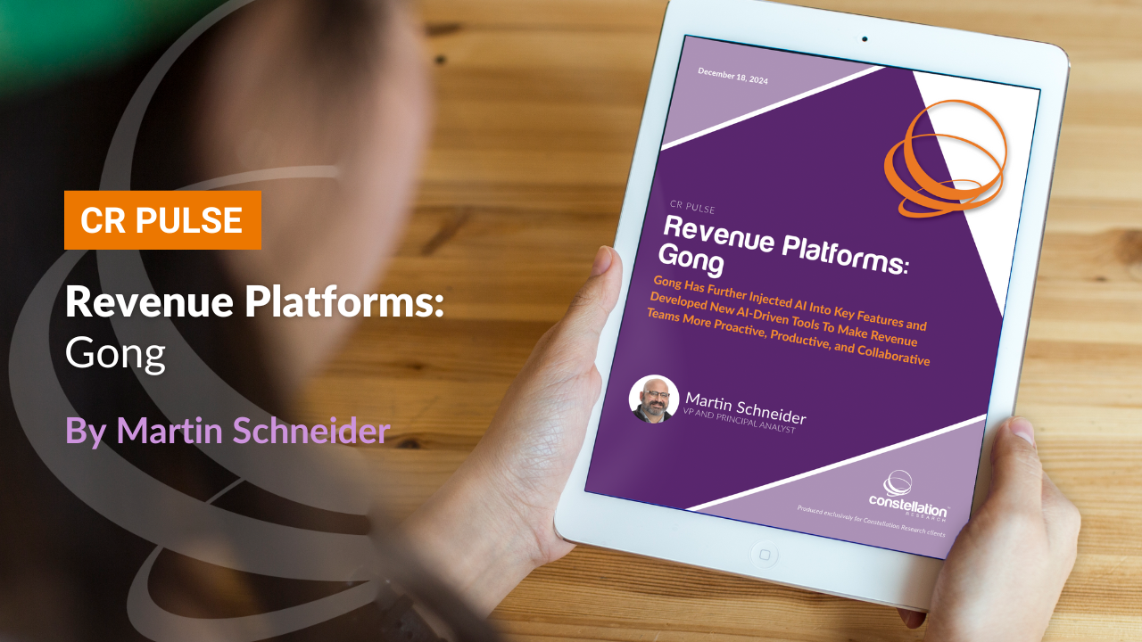 Revenue Platforms: Gong | Constellation Research