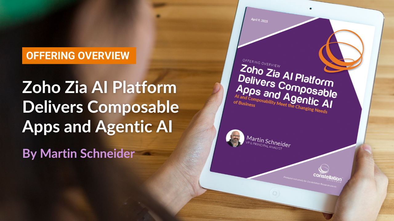Zoho Zia AI Platform Delivers Composable Apps and Agentic AI and ...