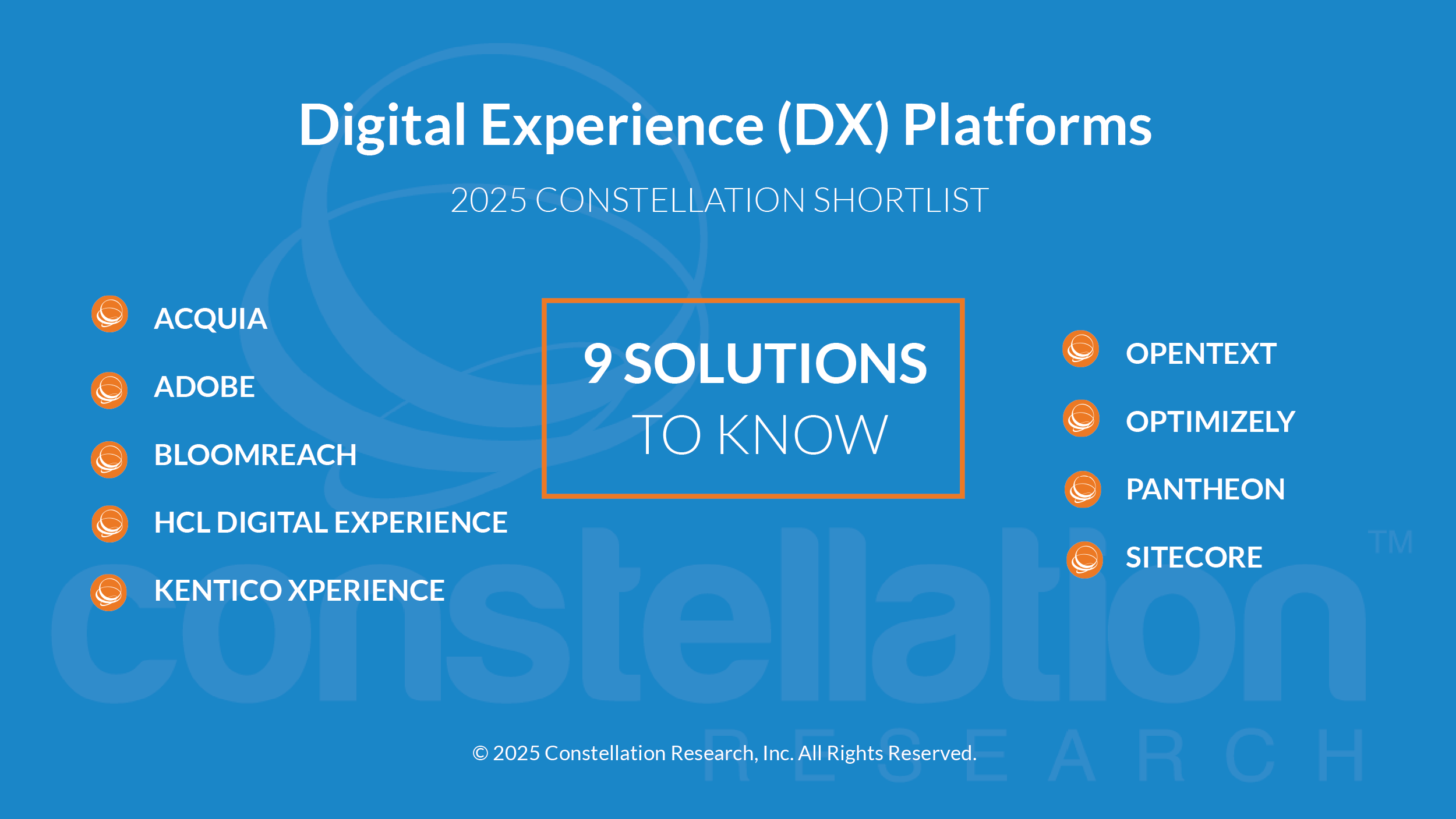 Constellation ShortList™ Digital Experience (DX) Integrated Platforms