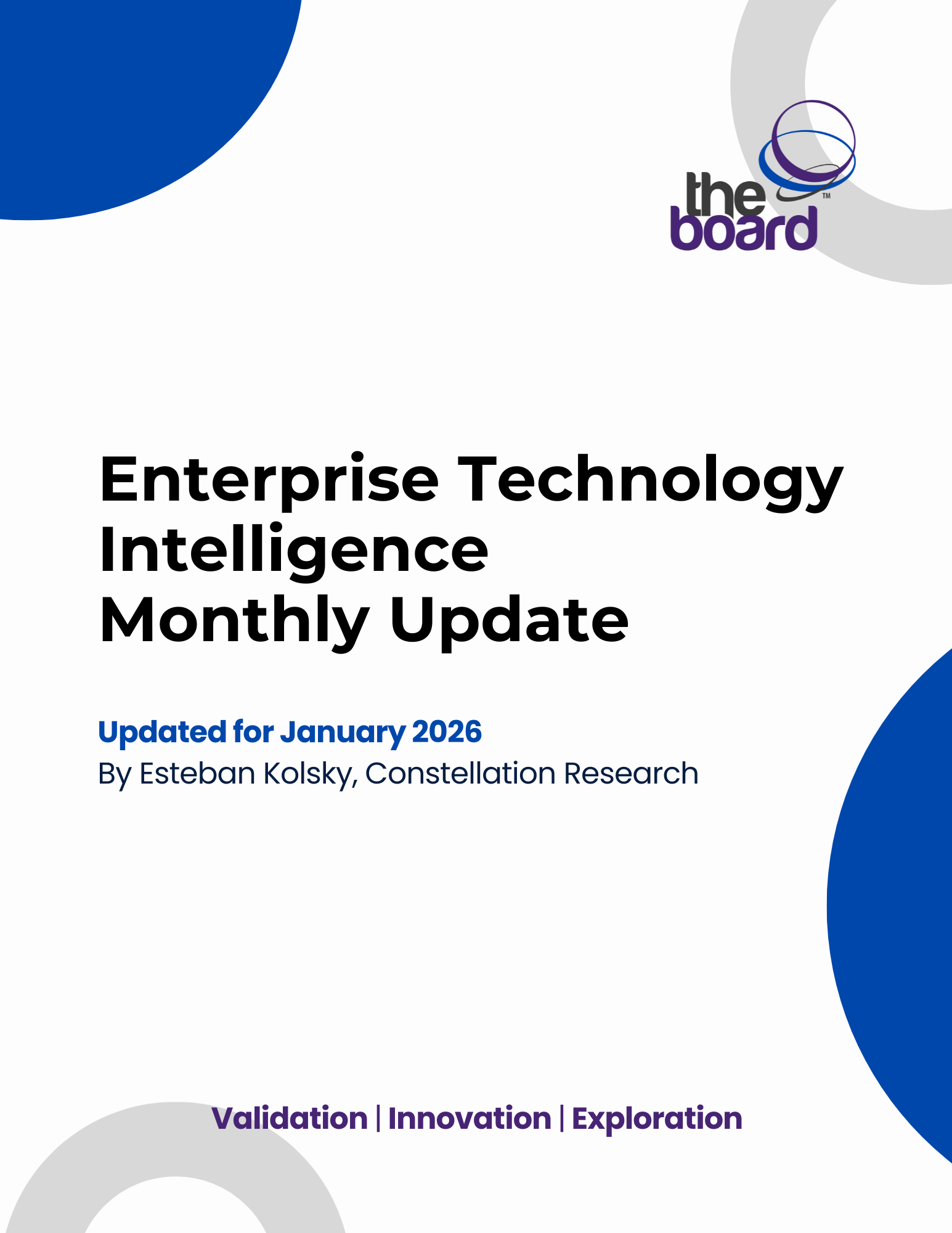 Enterprise Technology Intelligence Monthly Update: January 2026 ...